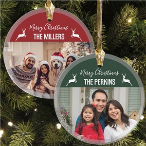 Personalized Glass Round Christmas Ornaments | GiftsForYouNow