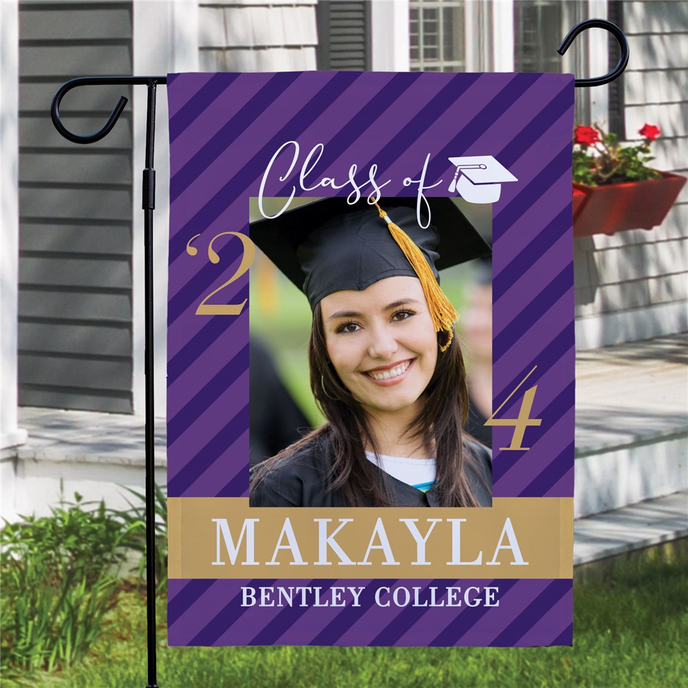 Personalized Graduation Garden Flag With Photo