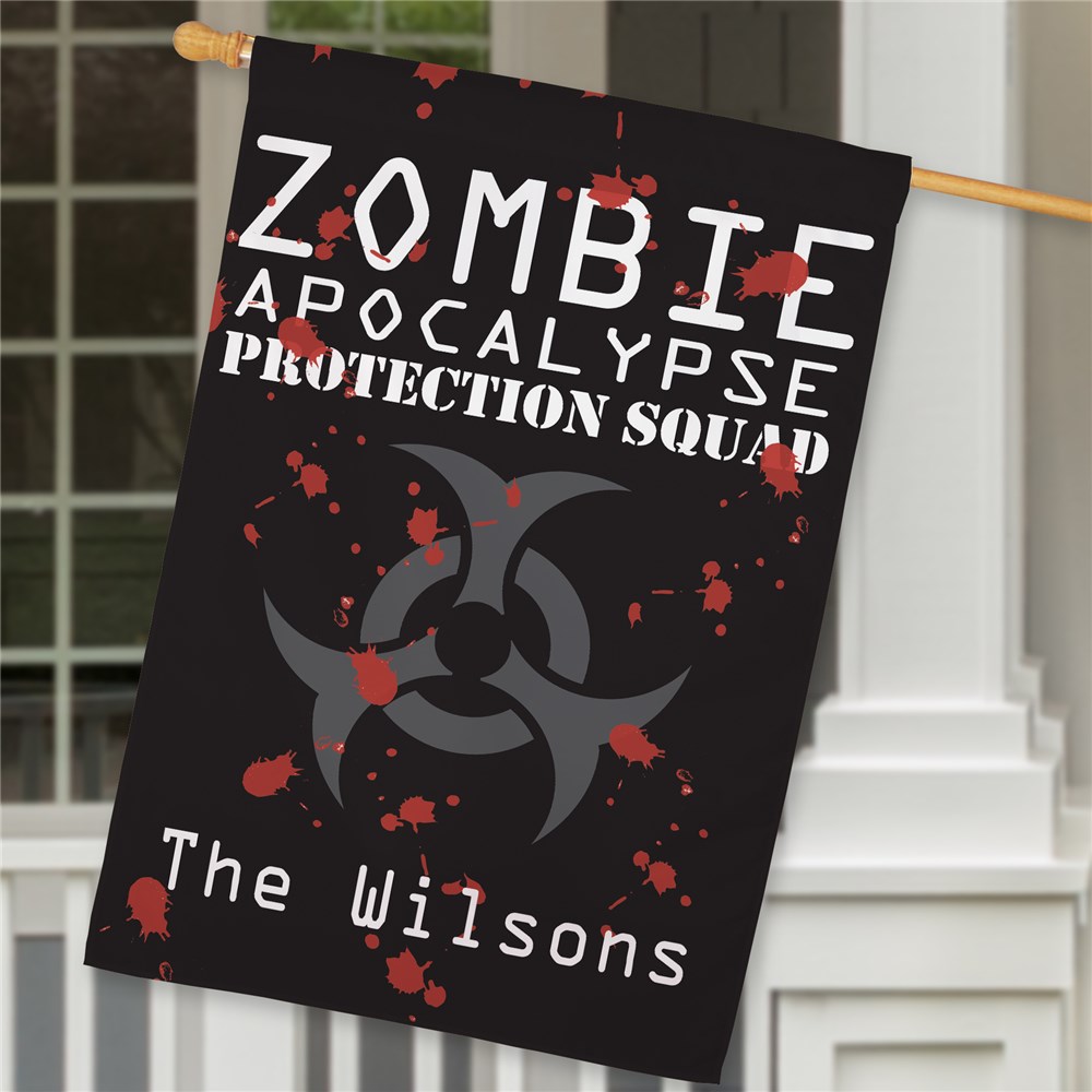 Zombie House Flag | Personalized Zombie House Flag