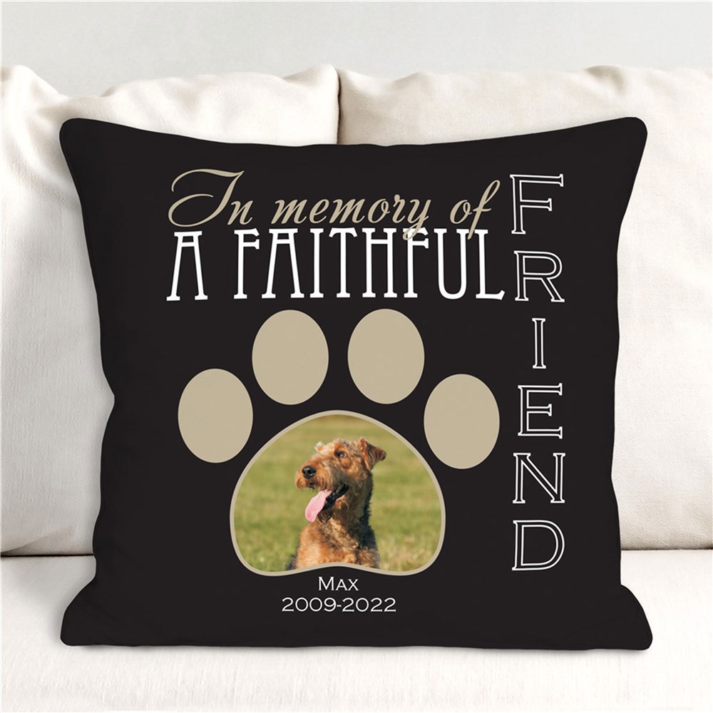 Personalized Faithful Friend Memorial Throw Pillow | Faithful Friend ...