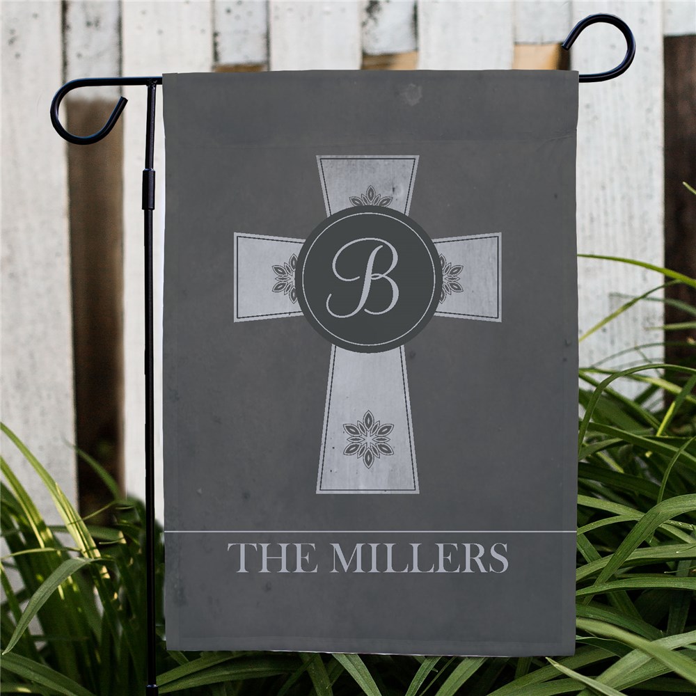 Personalized Family Cross Garden Flag | GiftsForYouNow