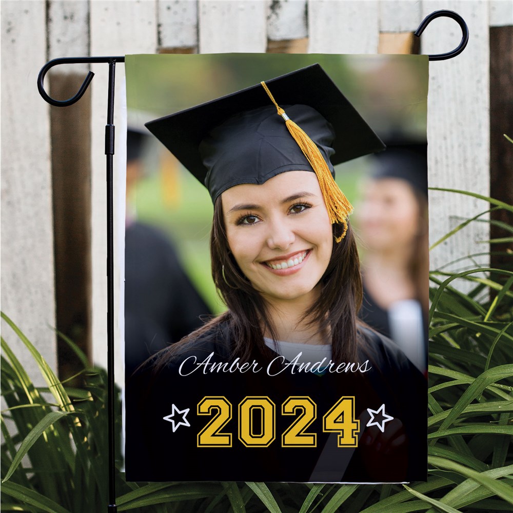 Personalized Graduation Photo Garden Flag | GiftsForYouNow