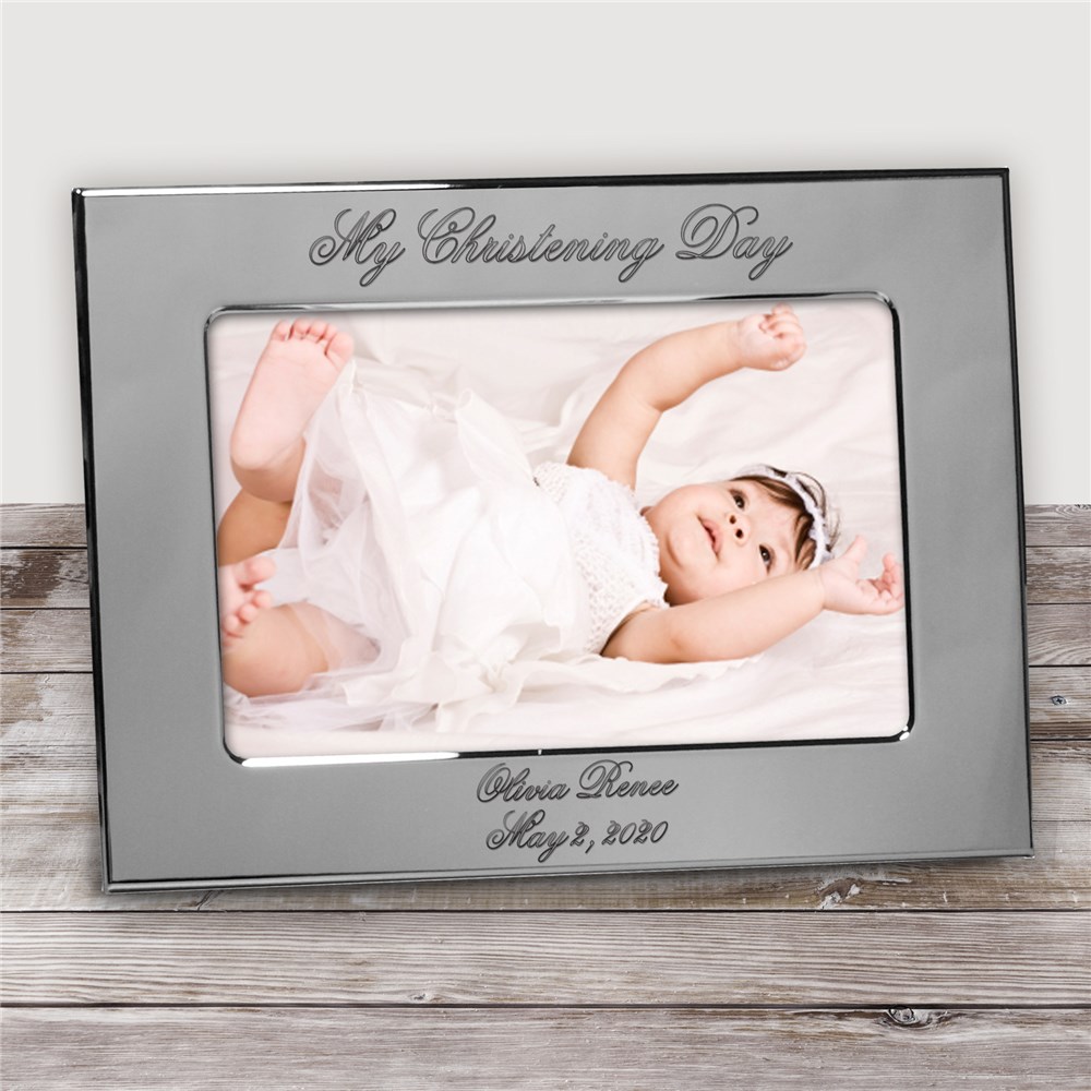 My Baptism Day Silver Personalized Frame | GiftsForYouNow