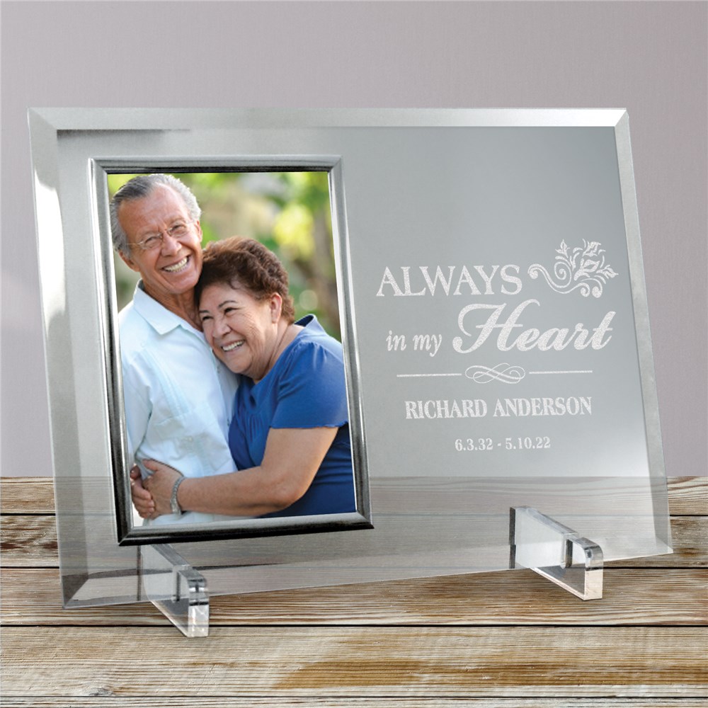 Beveled Glass Memorial Picture Frame | GiftsForYouNow