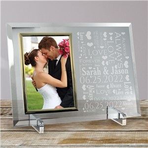 Personalized Couple's Word-Art Glass Frame | GiftsForYouNow