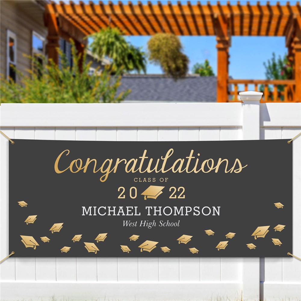 Personalized Congratulations Graduation Banner | GiftsForYouNow
