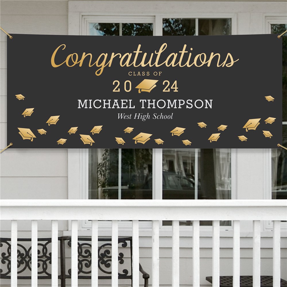 Personalized Congratulations Graduation Banner | GiftsForYouNow