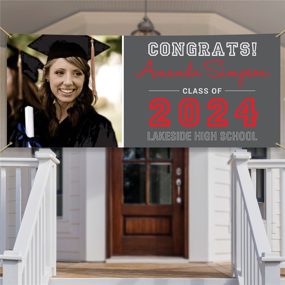 Personalized School Spirit Graduation Banner | GiftsForYouNow