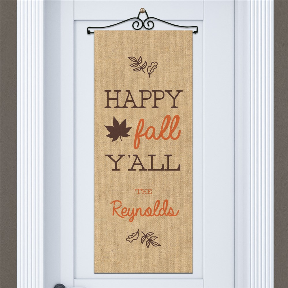 Personalized Happy Fall Ya'll Door Banner | Gifts For You Now
