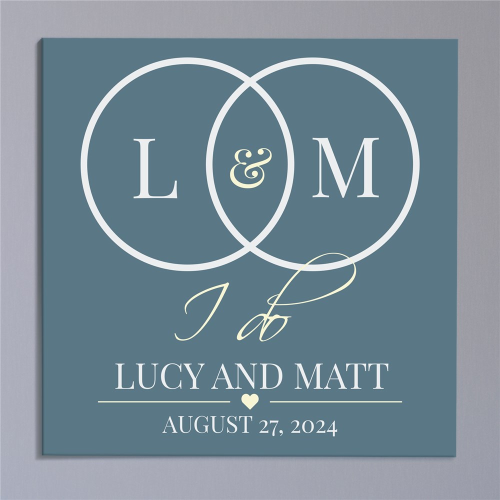 Personalized I Do Square Wall Canvas | GiftsForYouNow