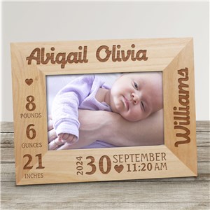 Engraved Wood Frame for Baby | Gifts | GiftsForYouNow