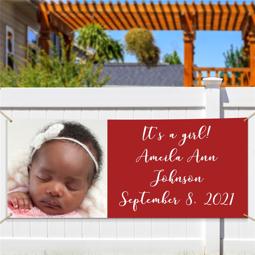 Personalized Custom Text Banner with Photo | GiftsForYouNow