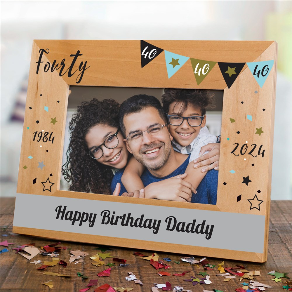 Personalized Milestone Happy Birthday Wood Frame | GiftsForYouNow