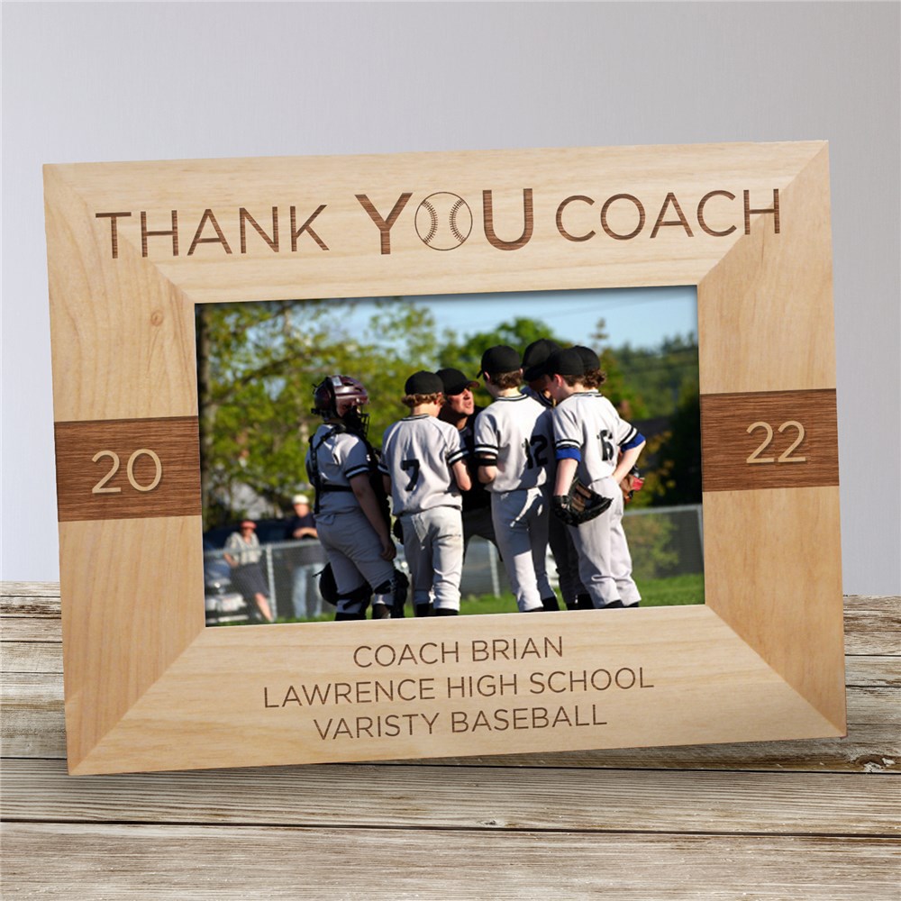Thank You Coach Personalized Picture Frame | GiftsForYouNow