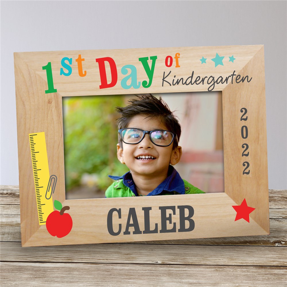1st Day of School Wood Personalized Frame | GiftsForYouNow