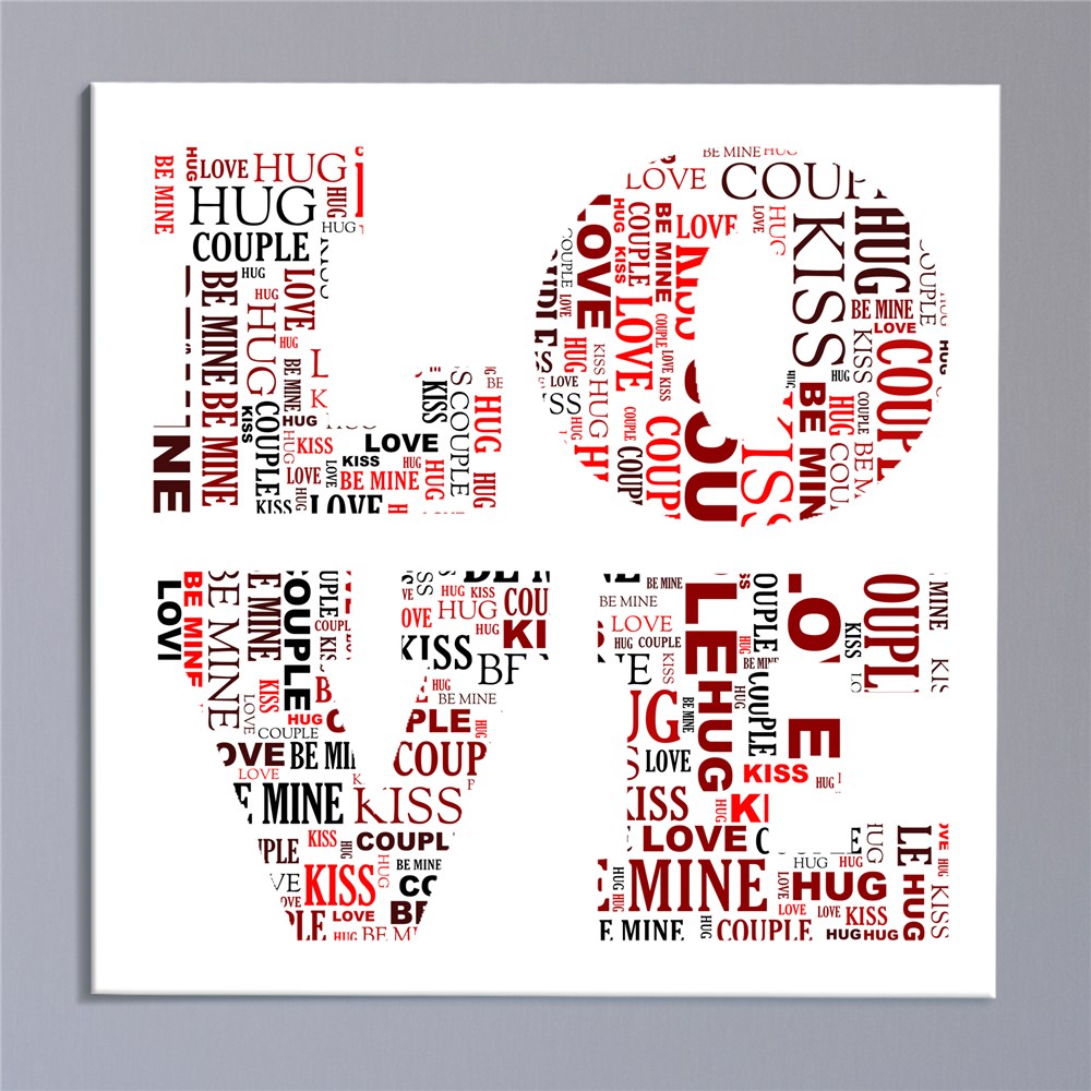 Love Word Art Canvas-Couples Wall Canvas | GiftsForYouNow