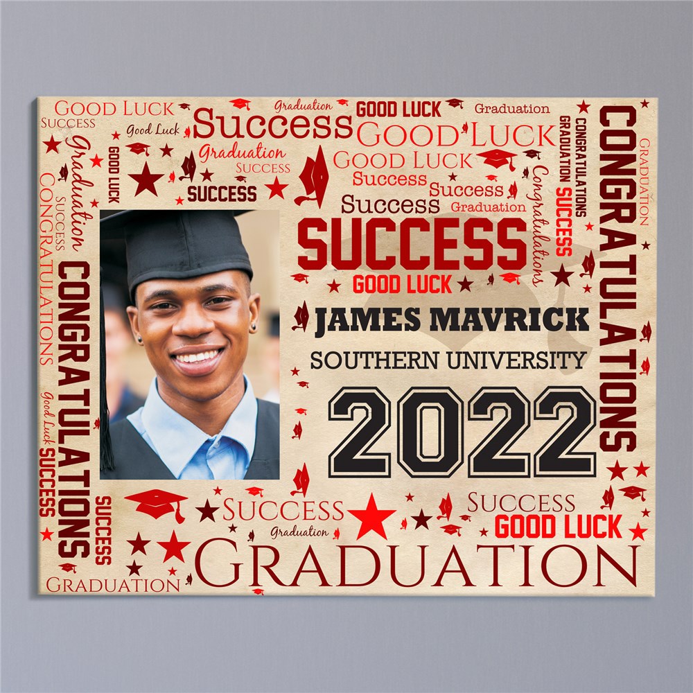 Graduation Photo Word-Art Canvas | GiftsForYouNow