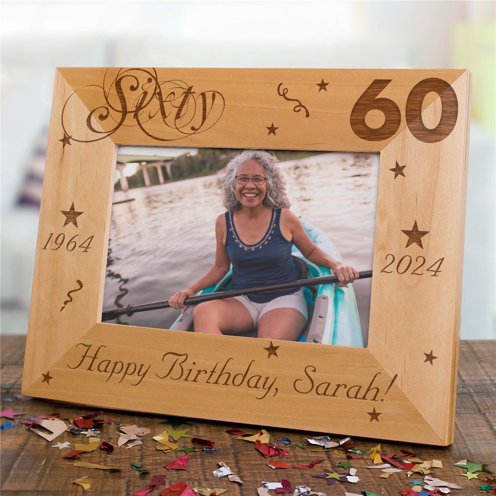 Personalized Milestone Birthday Wood Frame | GiftsForYouNow