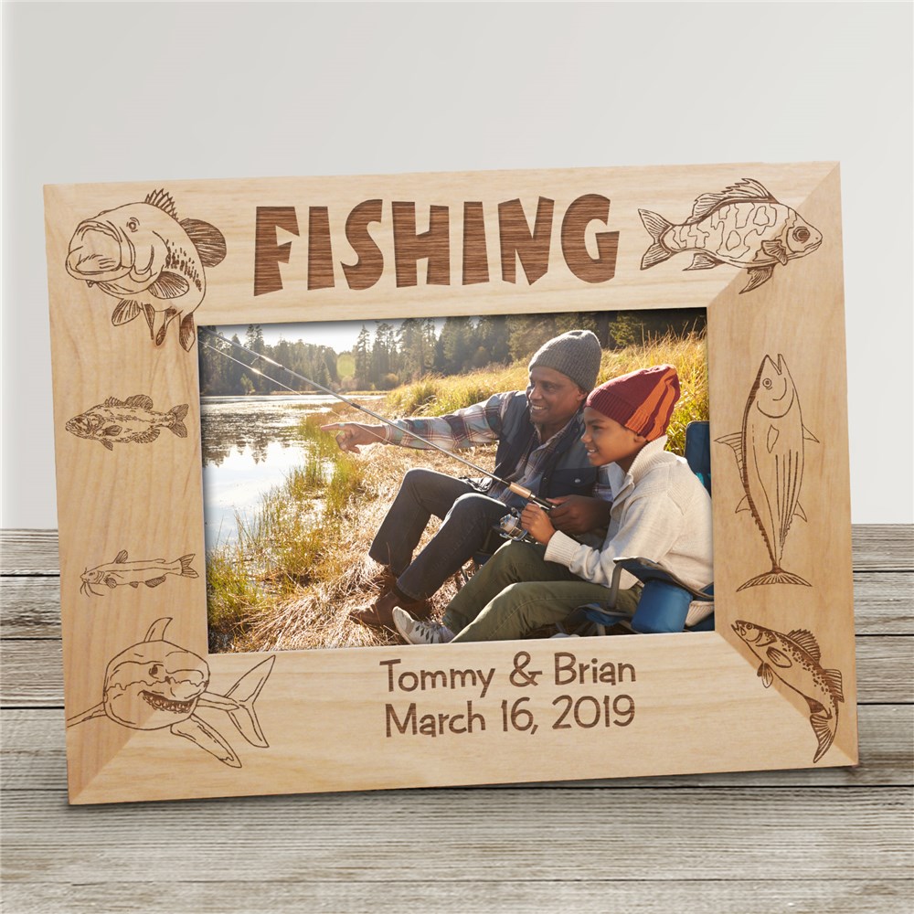Engraved Fishing Picture Frame | GiftsForYouNow