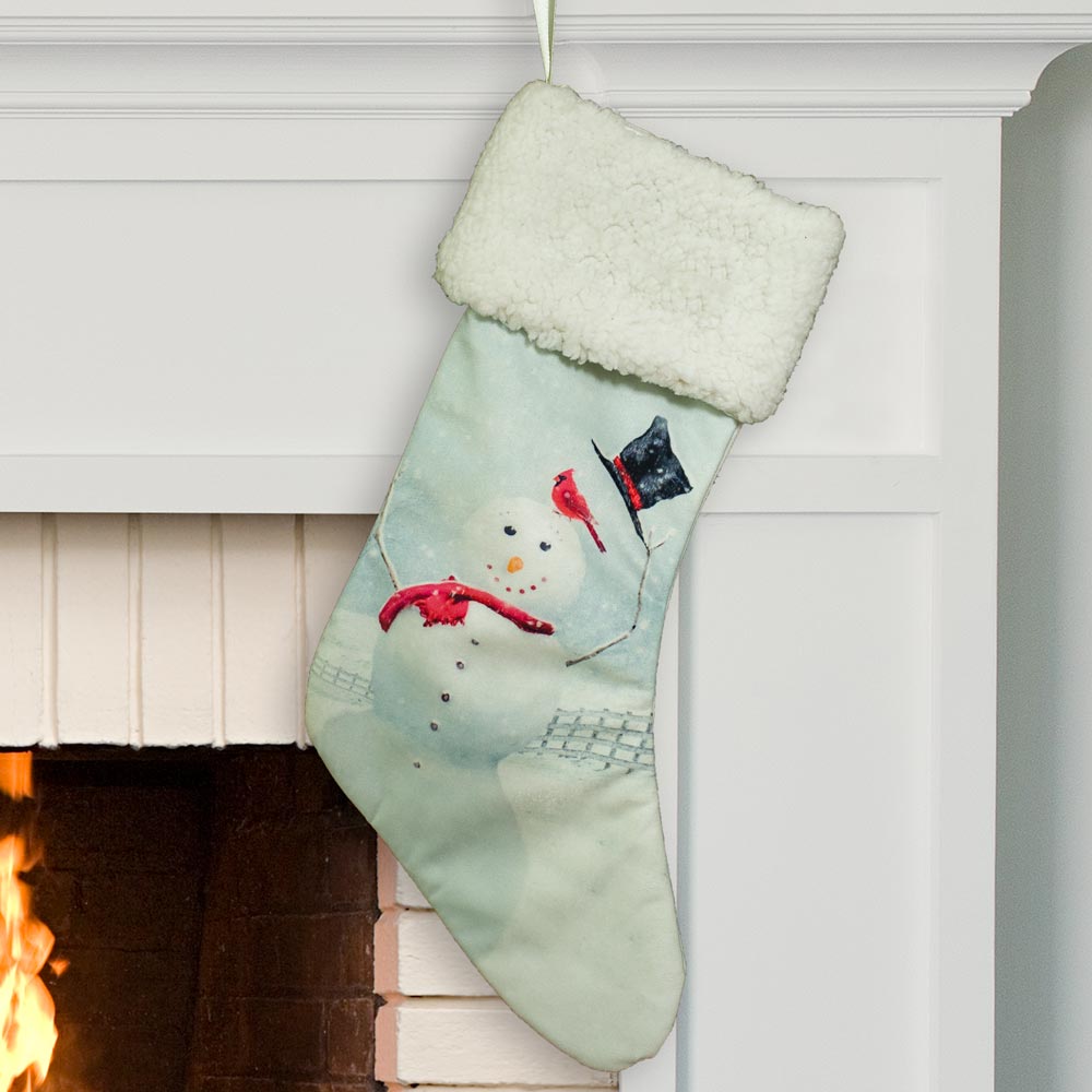 Embroidered Snowman Winter Wonderland Stocking | GiftsForYouNow