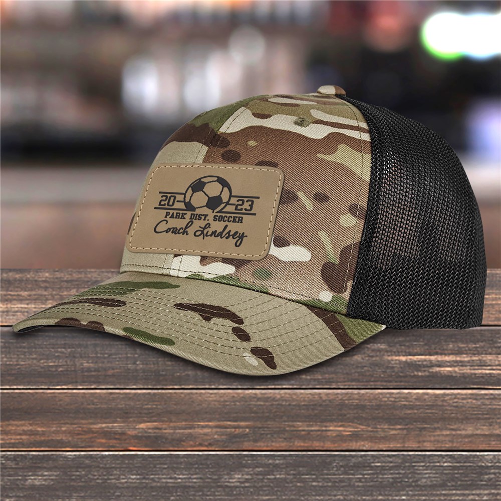 Personalized Coaches Cap With Camo Design | GiftsForYouNow