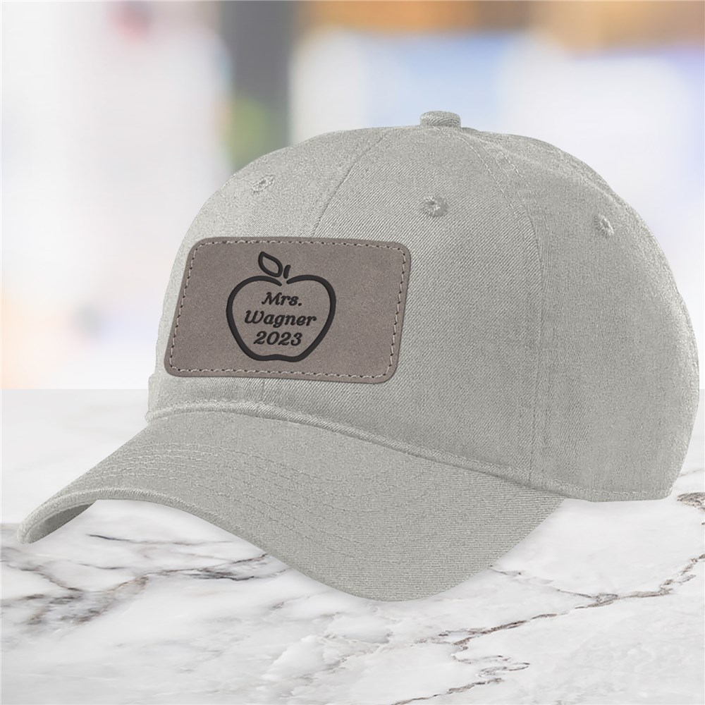 Personalized Teacher Hat With Apple Design | GiftsForYouNow