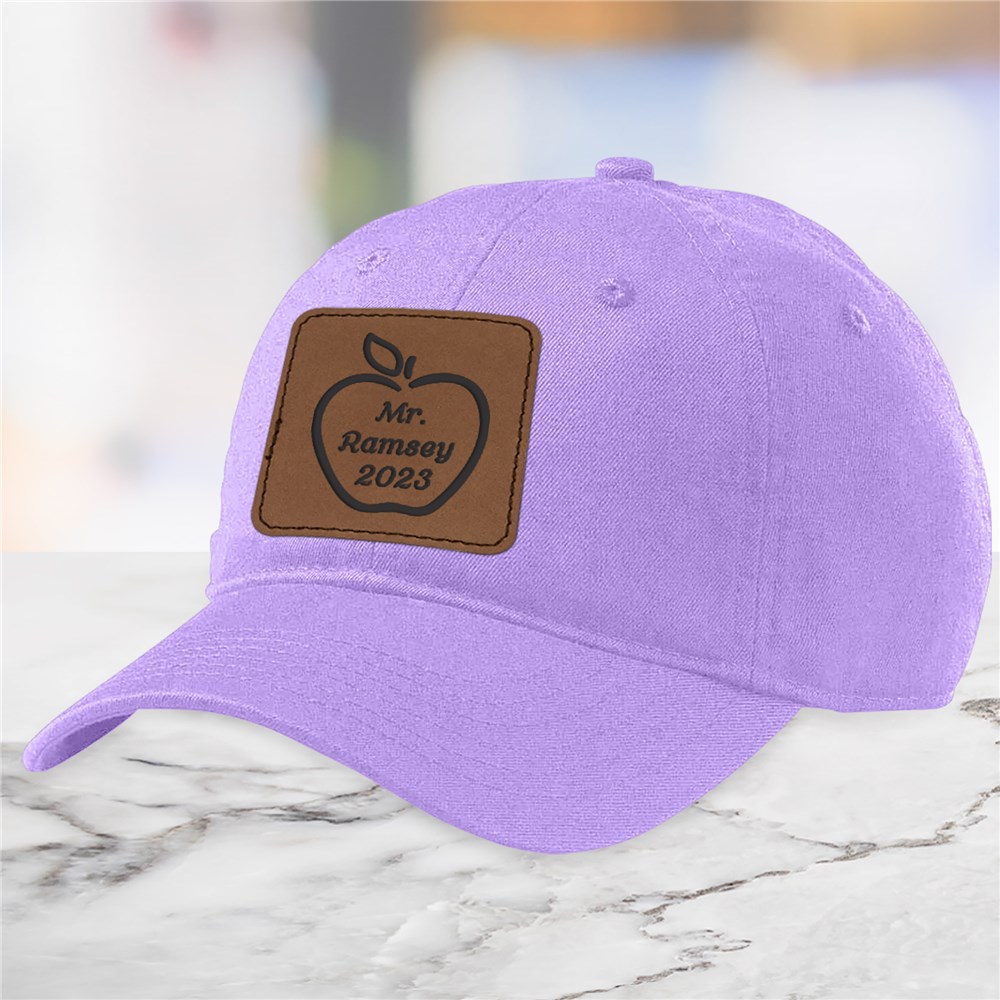 Personalized Teacher Hat With Apple Design | GiftsForYouNow