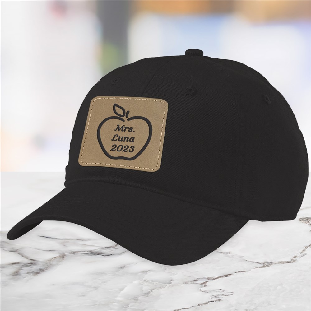 Personalized Teacher Apple Baseball Hat with Patch