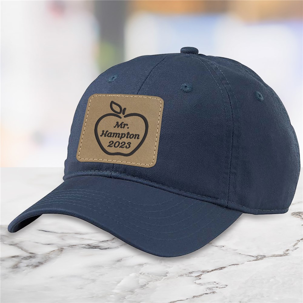 Personalized Teacher Apple Baseball Hat with Patch