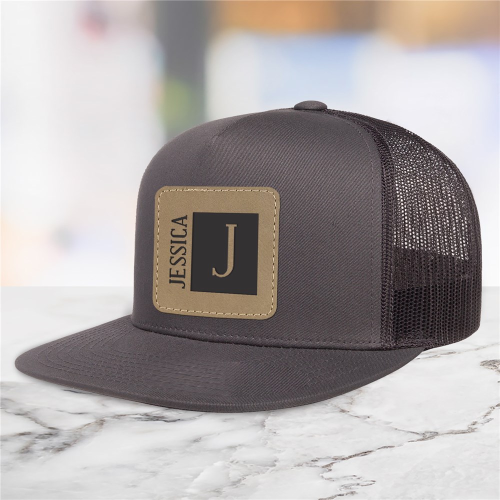 Custom Hat With Name And Initial On Patch | GiftsForYouNow
