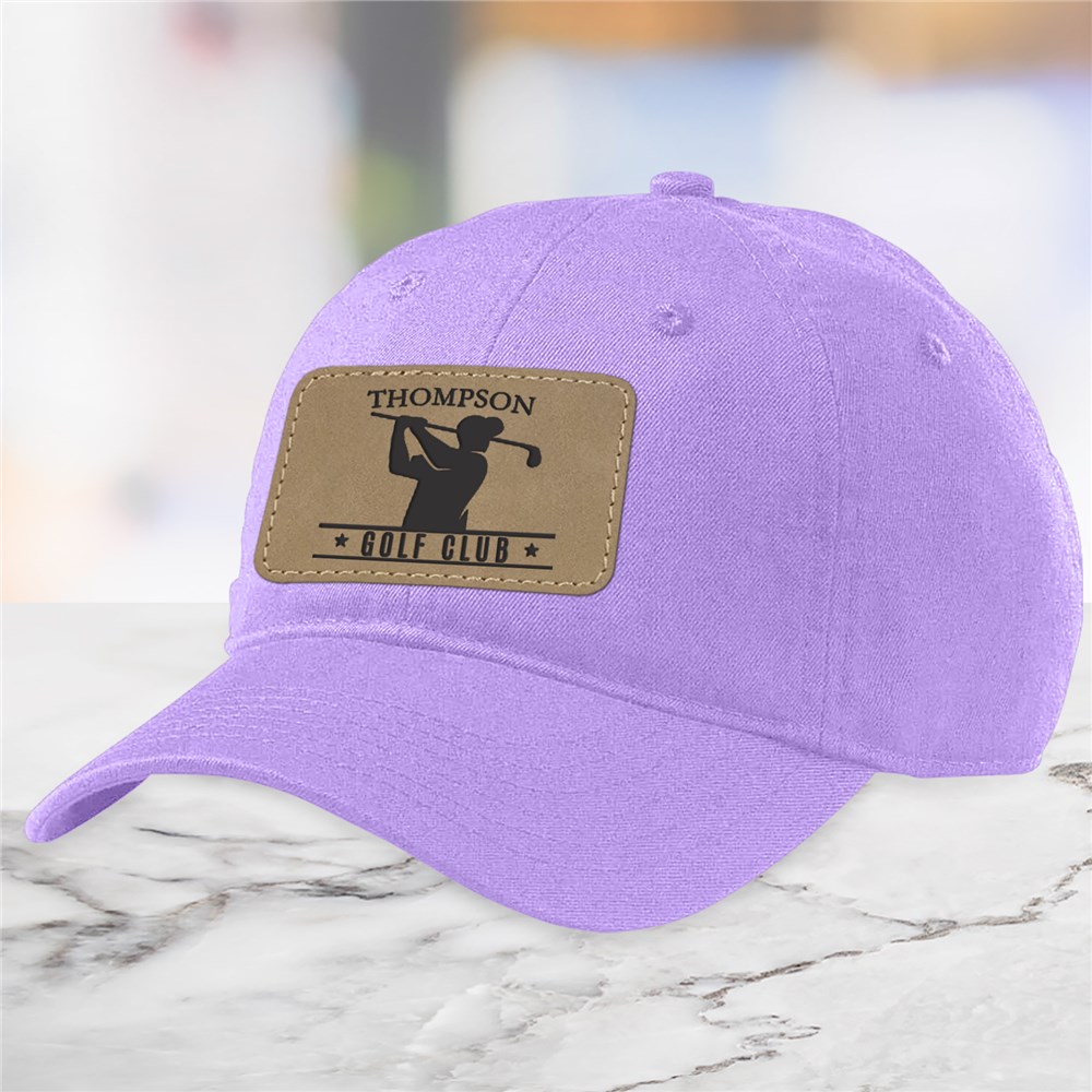 Personalized Golf Silhouette Club Name Baseball Hat with Patch