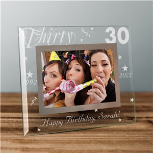 Personalized 30th Birthday Glass Picture Frame | GiftsForYouNow