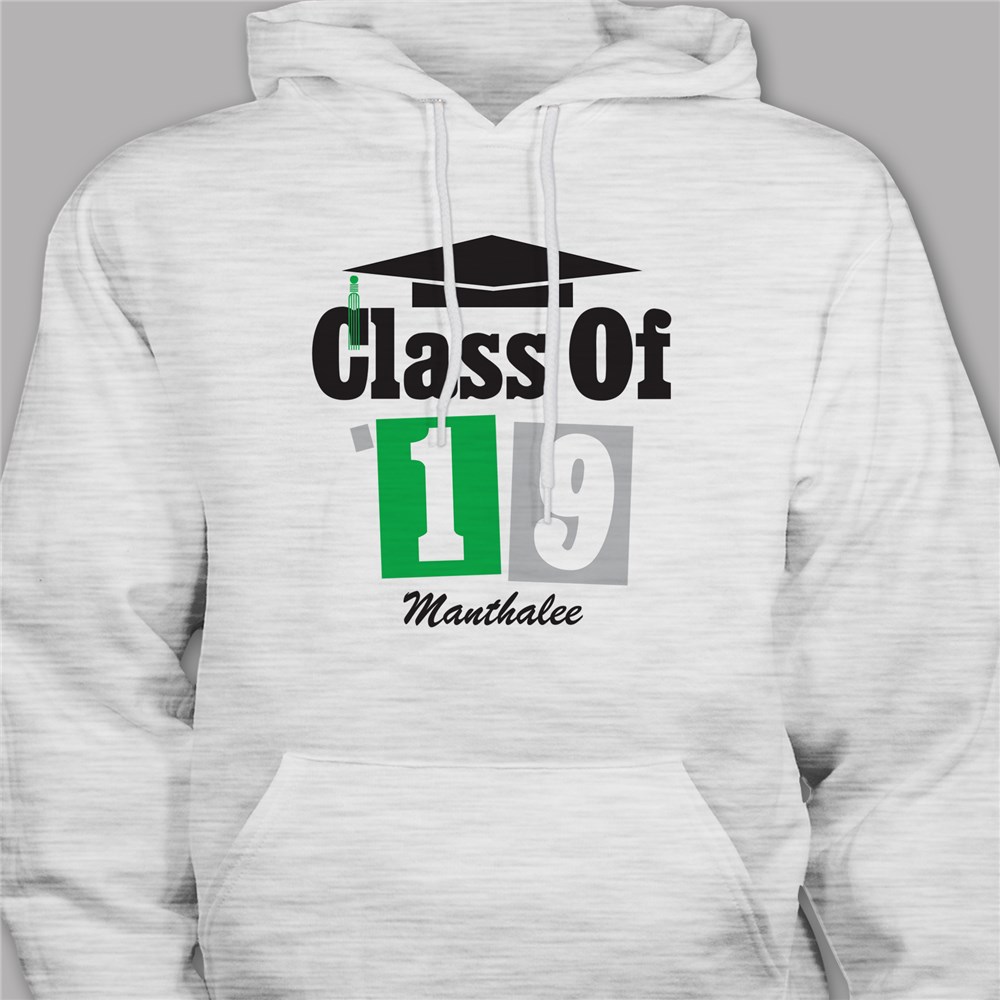 Personalized Graduation Hooded White Sweatshirt | GiftsForYouNow.com