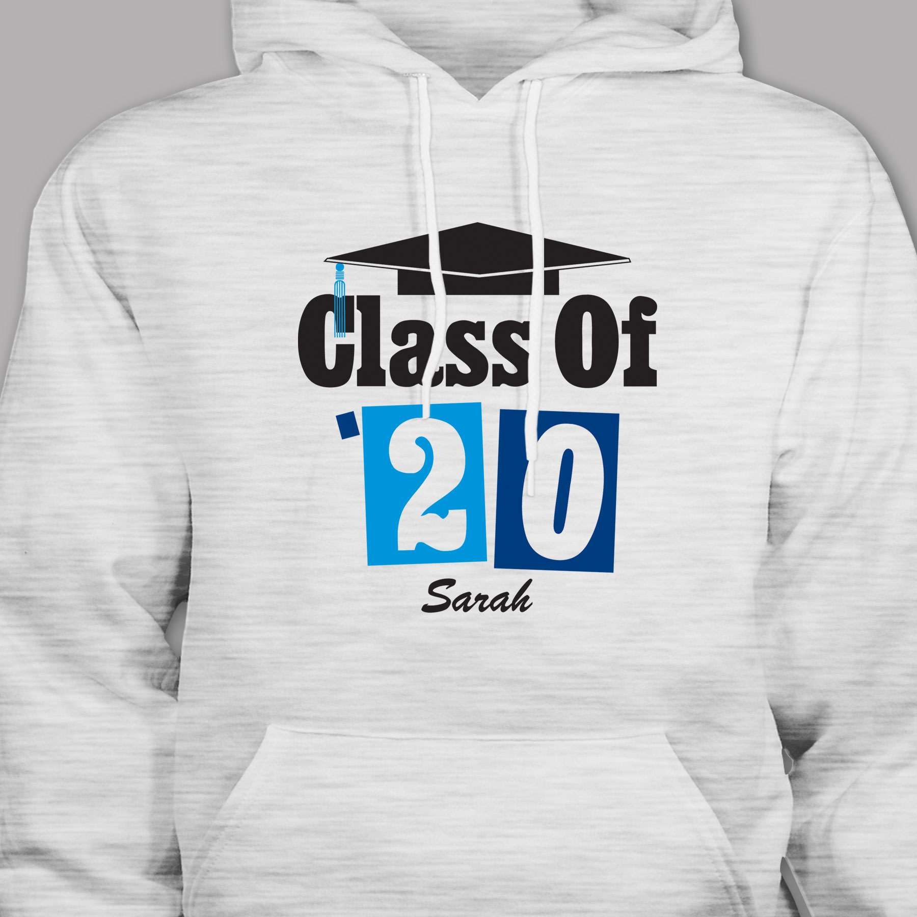 Personalized Graduation Hooded White Sweatshirt | GiftsForYouNow.com