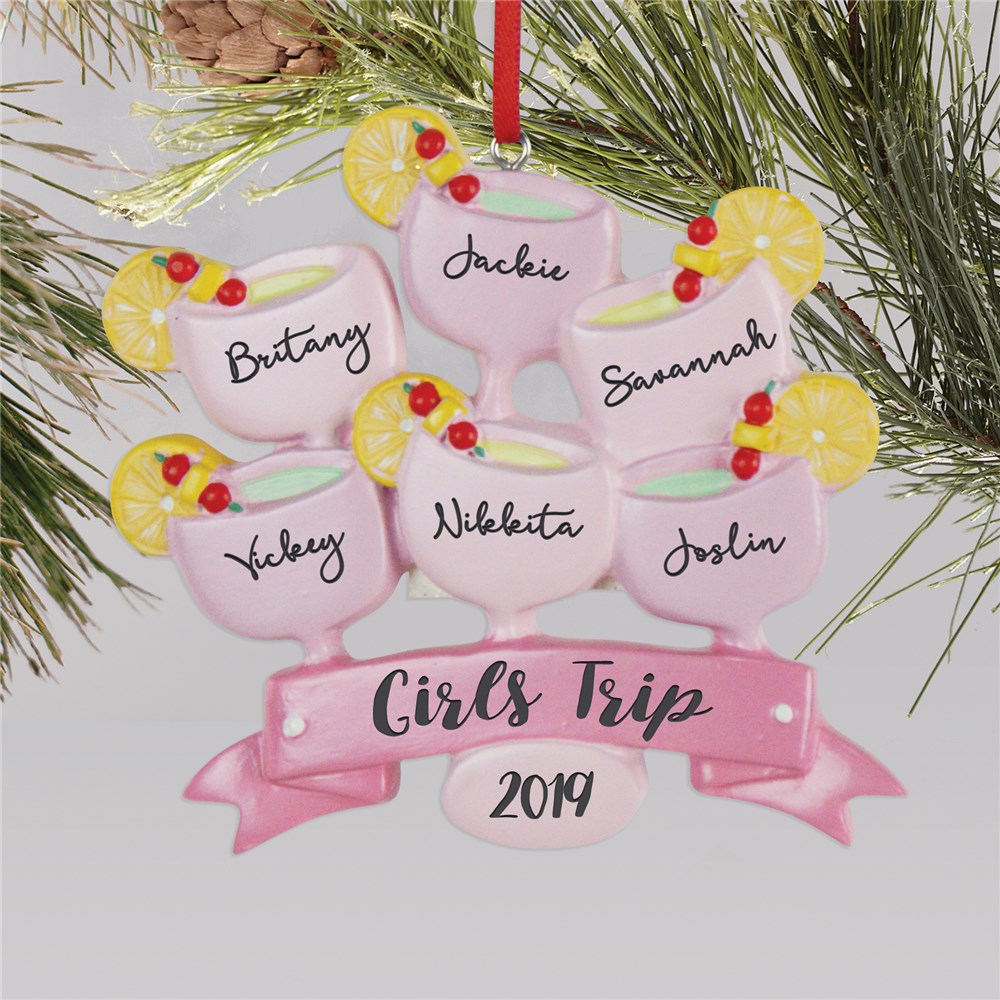 Personalized Girls Trip Christmas Ornament | GiftsForYouNow