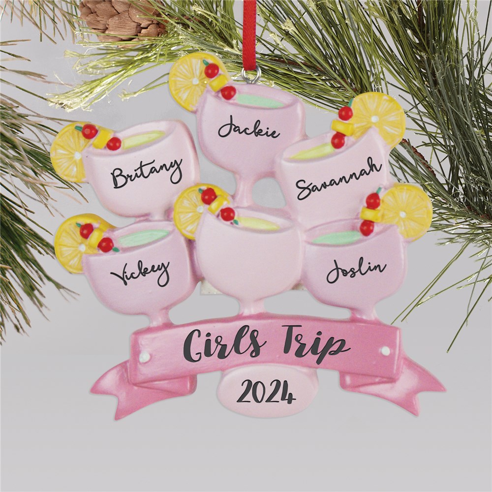 Personalized Girls Trip Christmas Ornament | GiftsForYouNow