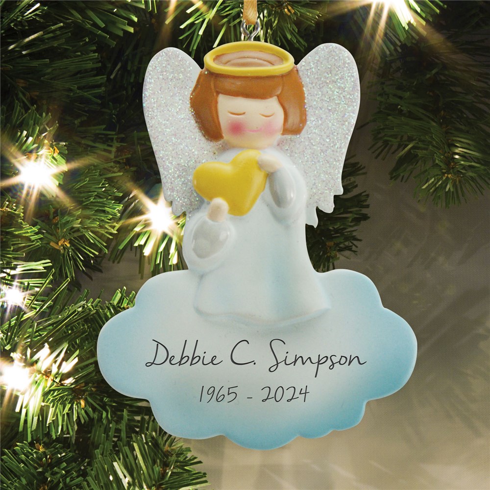 Personalized Angel Memorial Ornament | GiftsForYouNow