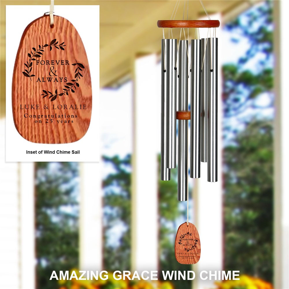Engraved Forever & Always Wind Chime | GiftsForYouNow