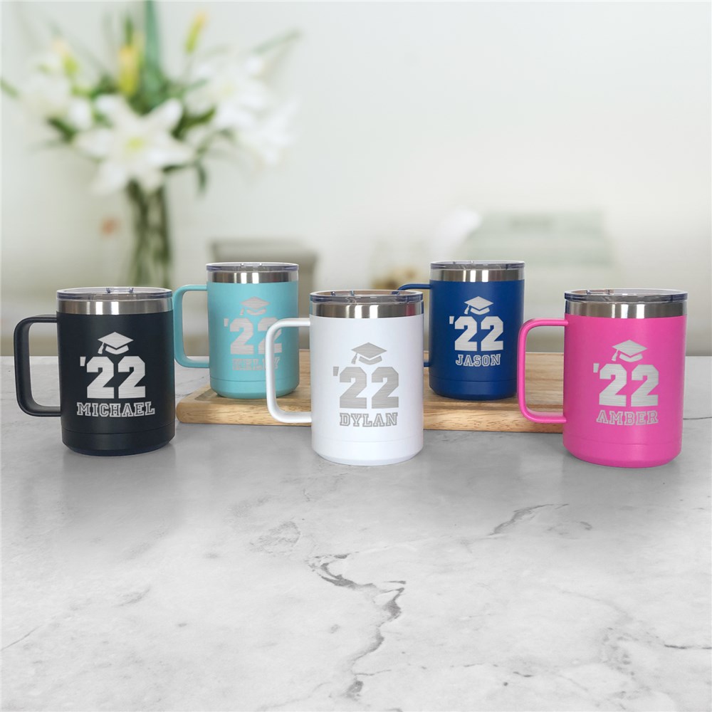 Engraved Class Of Graduation Insulated Mug
