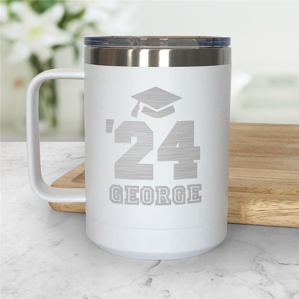 Engraved Class Of Graduation Insulated Stainless Steel Mug