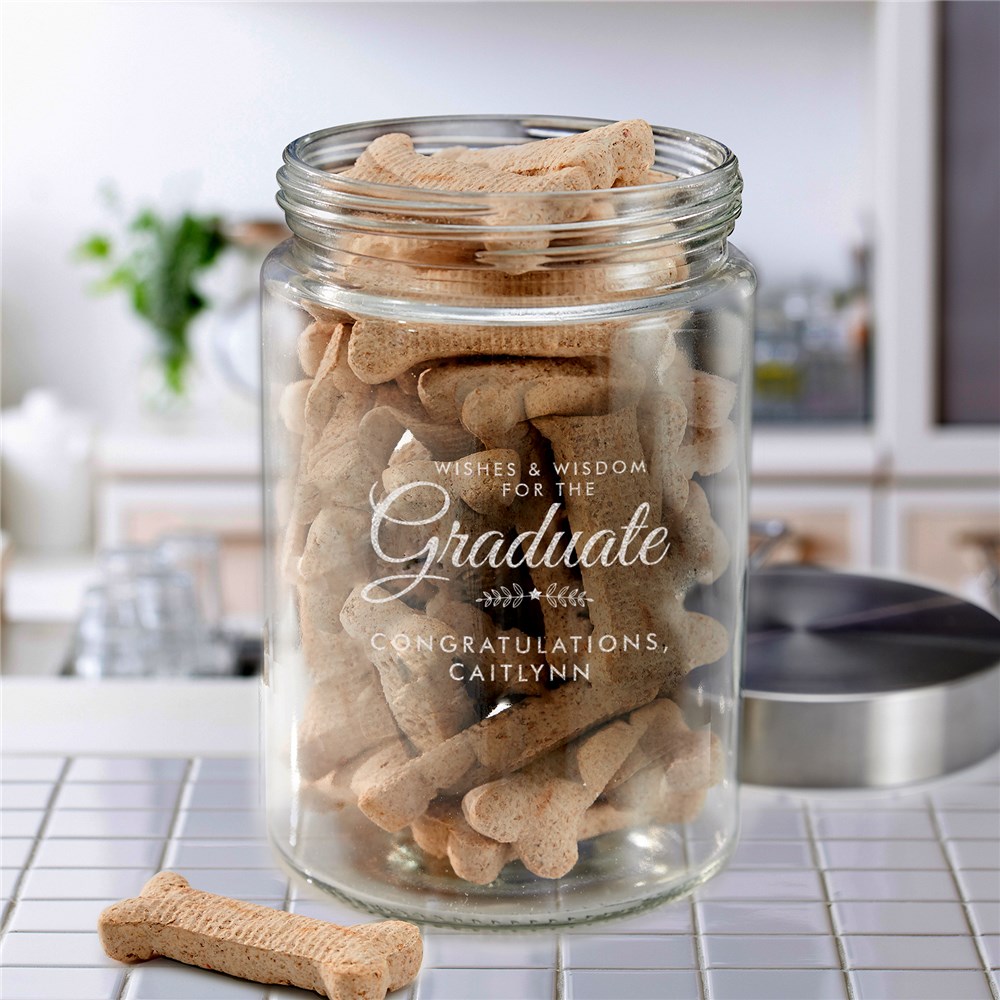 Engraved Wishes and Wisdom Graduation Advice Jar | GiftsForYouNow