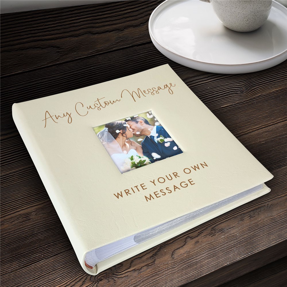 Engraved Any Custom Message Leatherette Photo Album