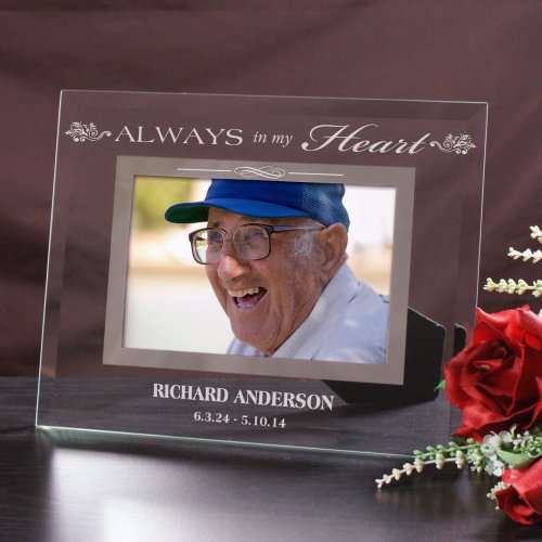 Memorial Glass Picture Frame | Personalized | GiftsForYouNow