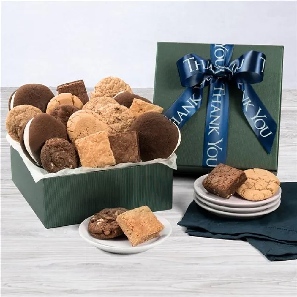 Bakery Treats Thank You Gift Box with Cookies and Brownies