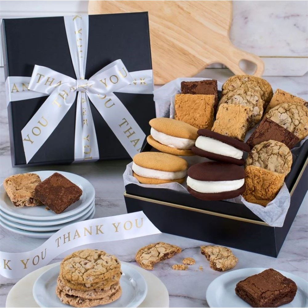 Bakery Treats Thank You Gift Box with Cookies and Brownies