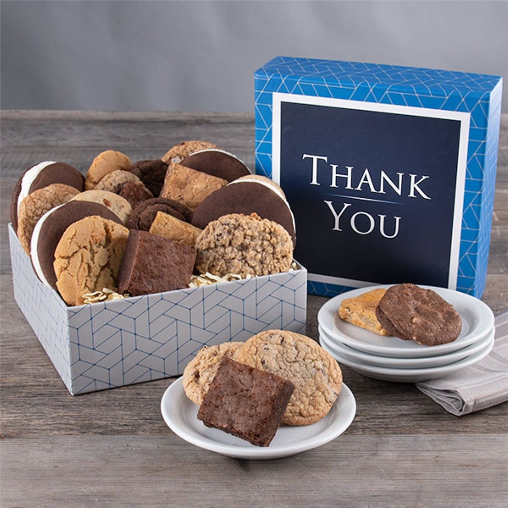Bakery Treats Thank You Gift Box with Cookies and Brownies
