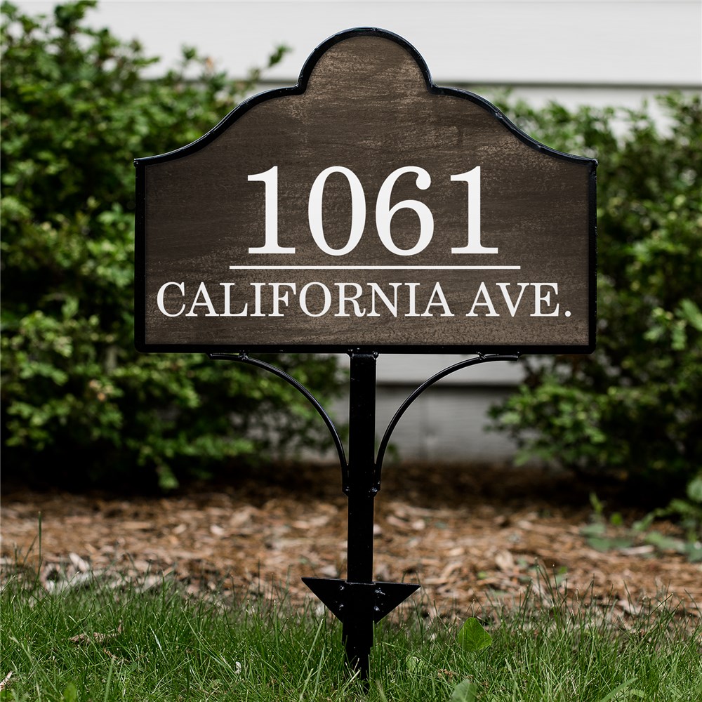 Faux Wood Texture Personalized Magnetic Garden Sign