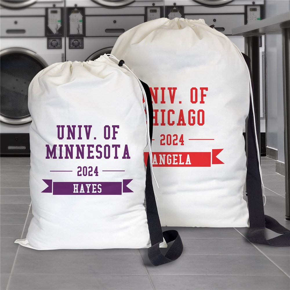 Personalized College Laundry Bag