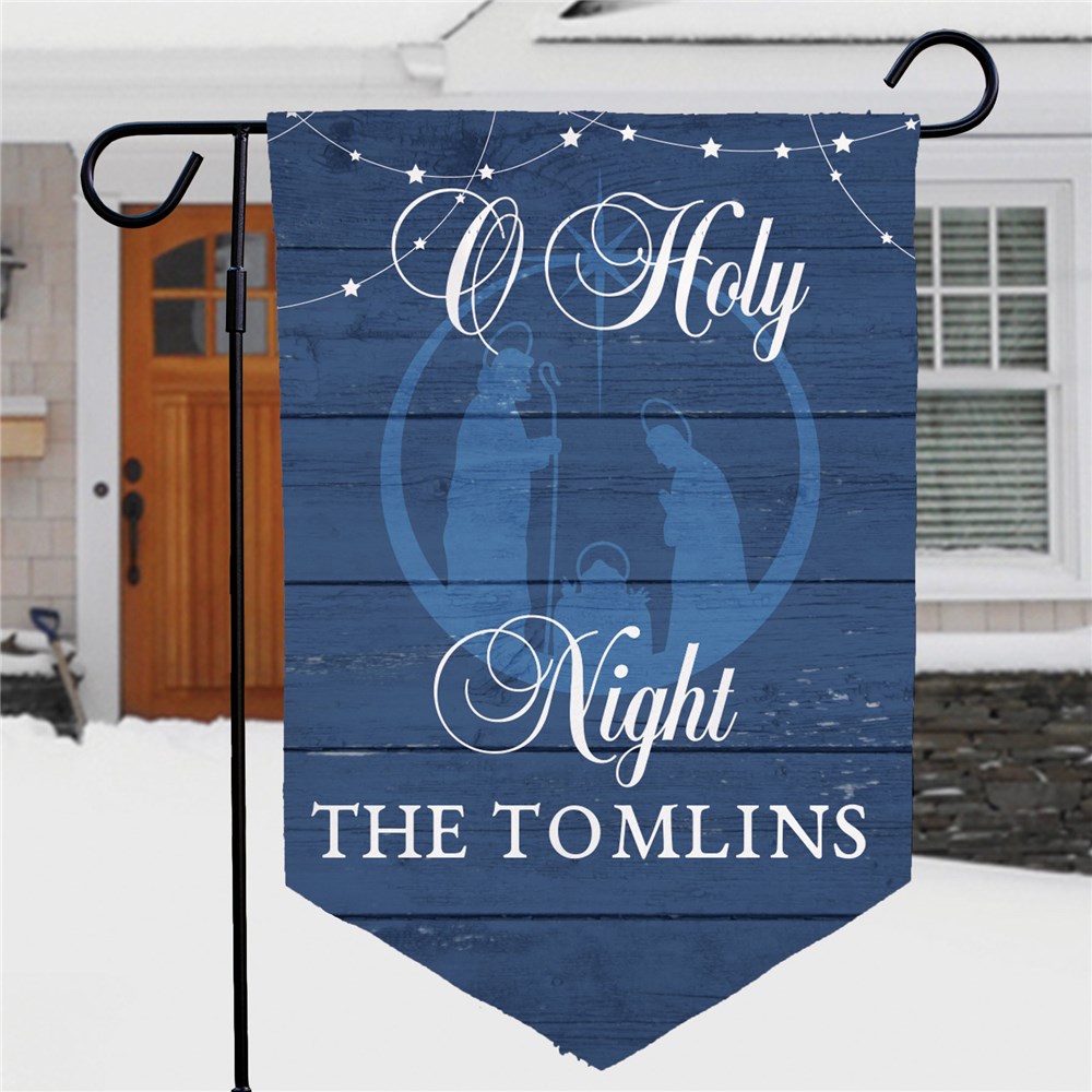 Personalized O Holy Night Pennant Garden Flag