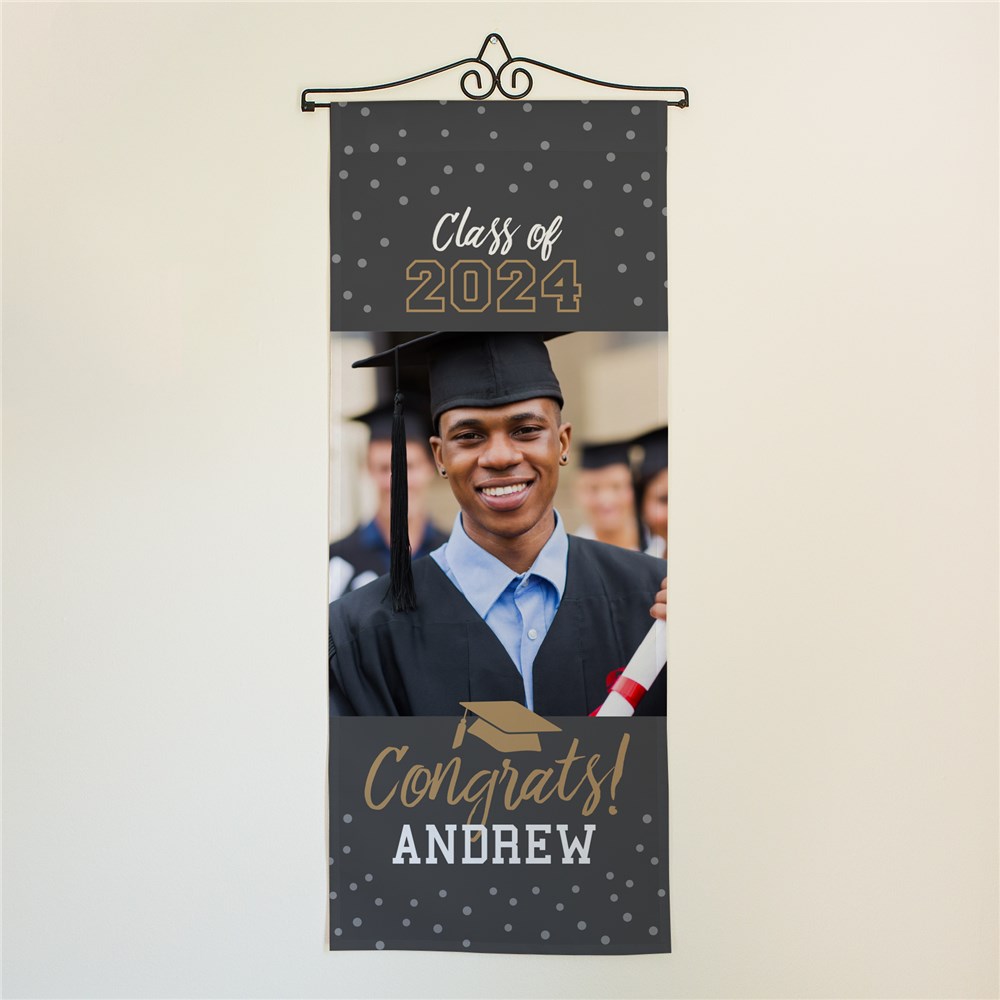 Personalized Class Of With Confetti Graduation Wall Hanging